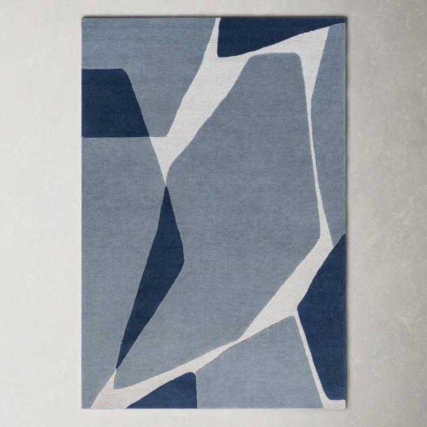 Zeta Performance Blue/Denim/Gray/Light Beige Rug & Reviews | AllModern